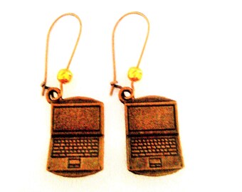 14k Gold At Sign Stud Earrings Computer Symbol Solid Gold