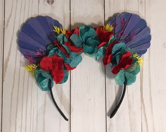 Ariel Little Mermaid Purple Shell Top Printable Iron On DIY