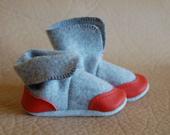 Felt baby booties | Etsy