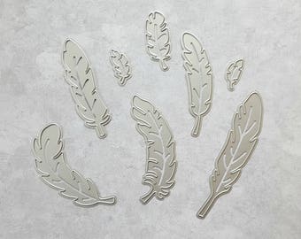 Feather die cut | Etsy