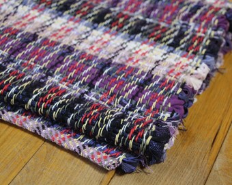 Purple rag rug | Etsy