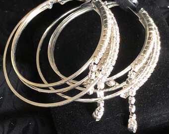 Rhinestone hoops | Etsy