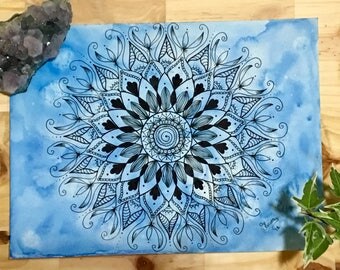 Watercolor mandala | Etsy