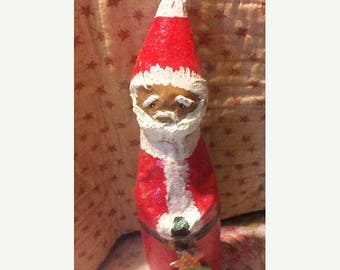 Paper mache santa | Etsy