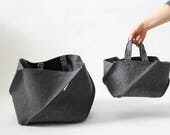 Functional wool felt items handmade in Finland by aikafeltworks