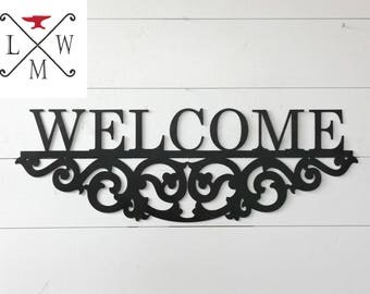 Metal welcome signs | Etsy