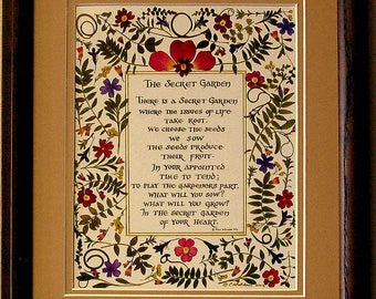 Garden poem | Etsy