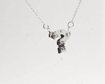 Question Mark Necklace STERLING SILVER Charm Teacher Gift