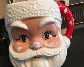 Vintage santa mugs | Etsy