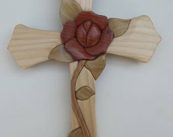 Intarsia rose | Etsy