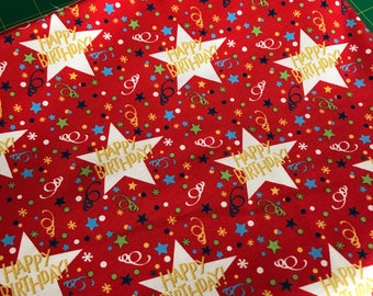 Birthday fabric | Etsy