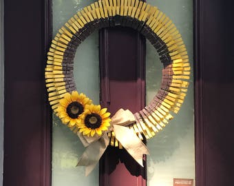 Clothespin wreath | Etsy