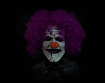 Leather sharp tooth clown mask