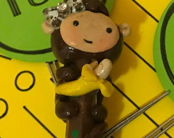 Polymer clay monkey | Etsy