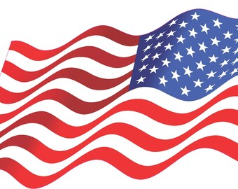 Waving flag decal | Etsy