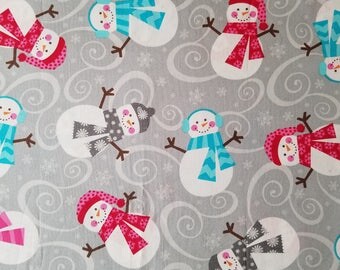 Snowmen fabric | Etsy