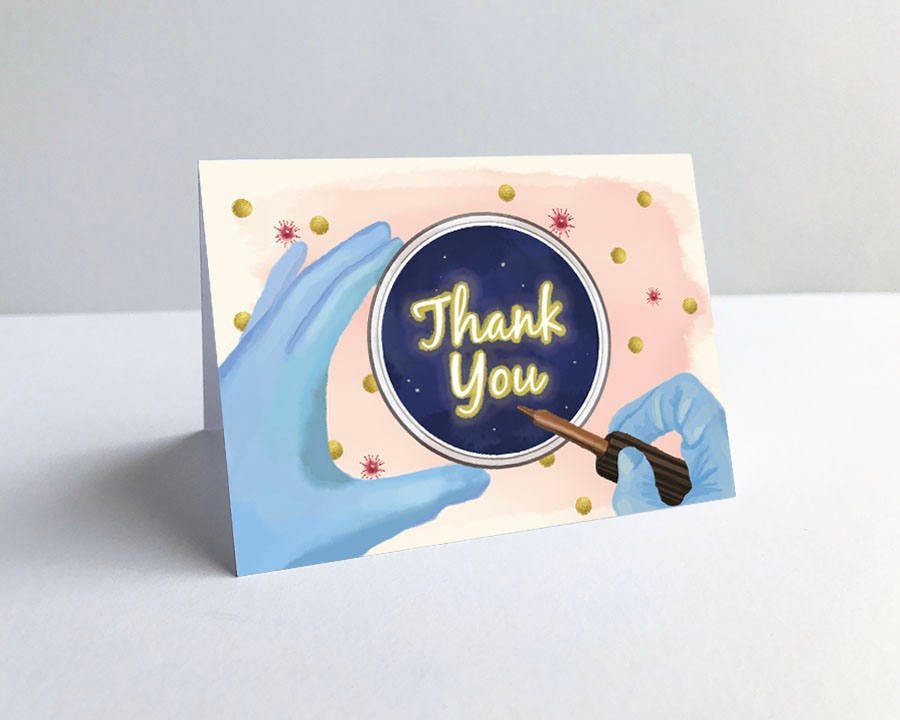 Thank You Card for Microbiology professor Chemistry Biology