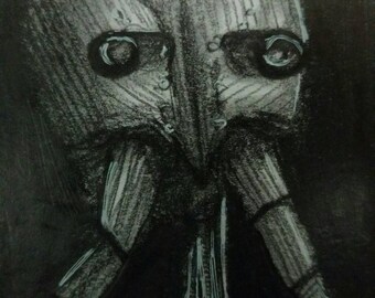 Horror drawing | Etsy