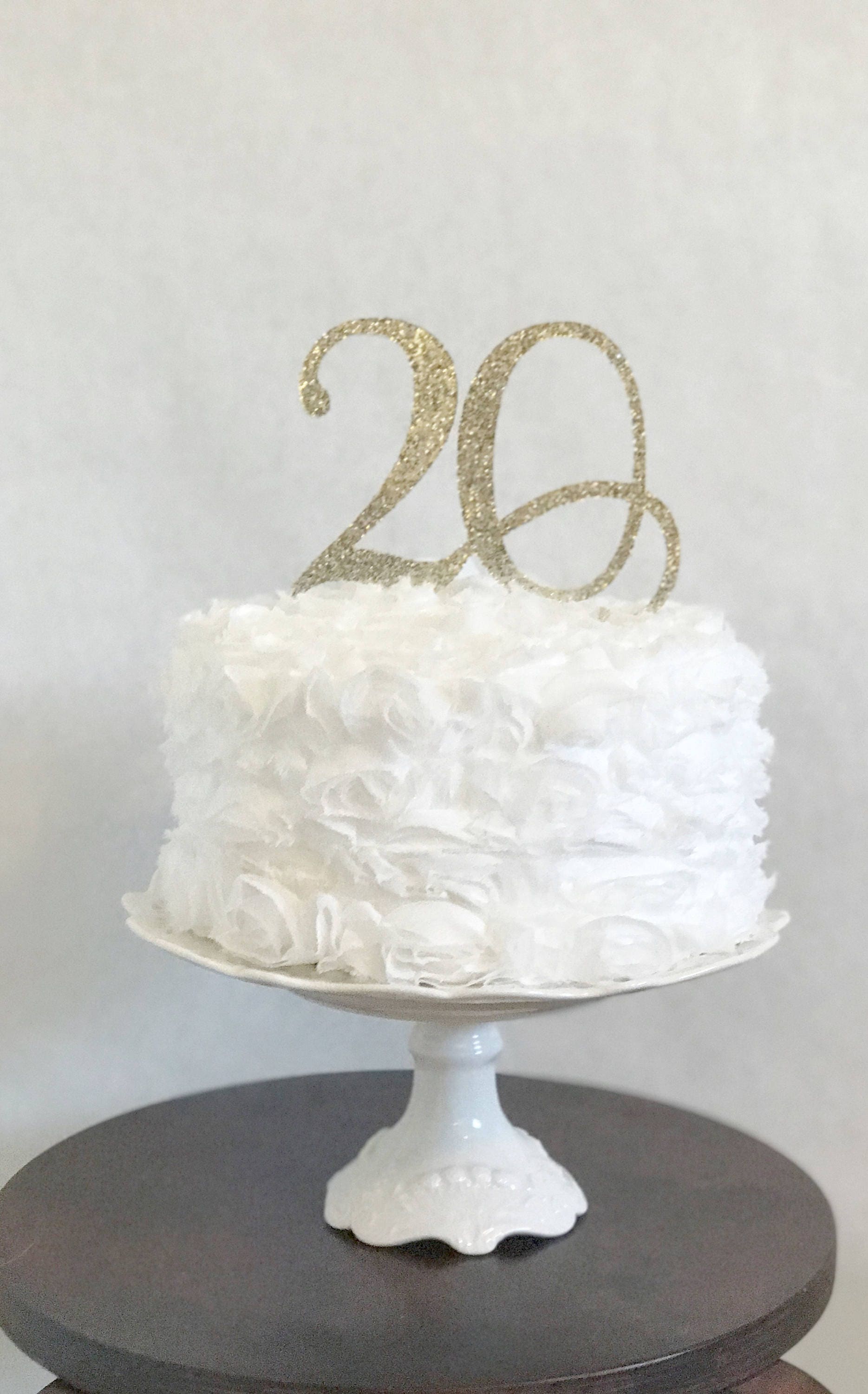 20 Cake Topper Happy Birthday Twenty Birthday Or Her Or Him