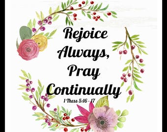 Rejoice always print | Etsy