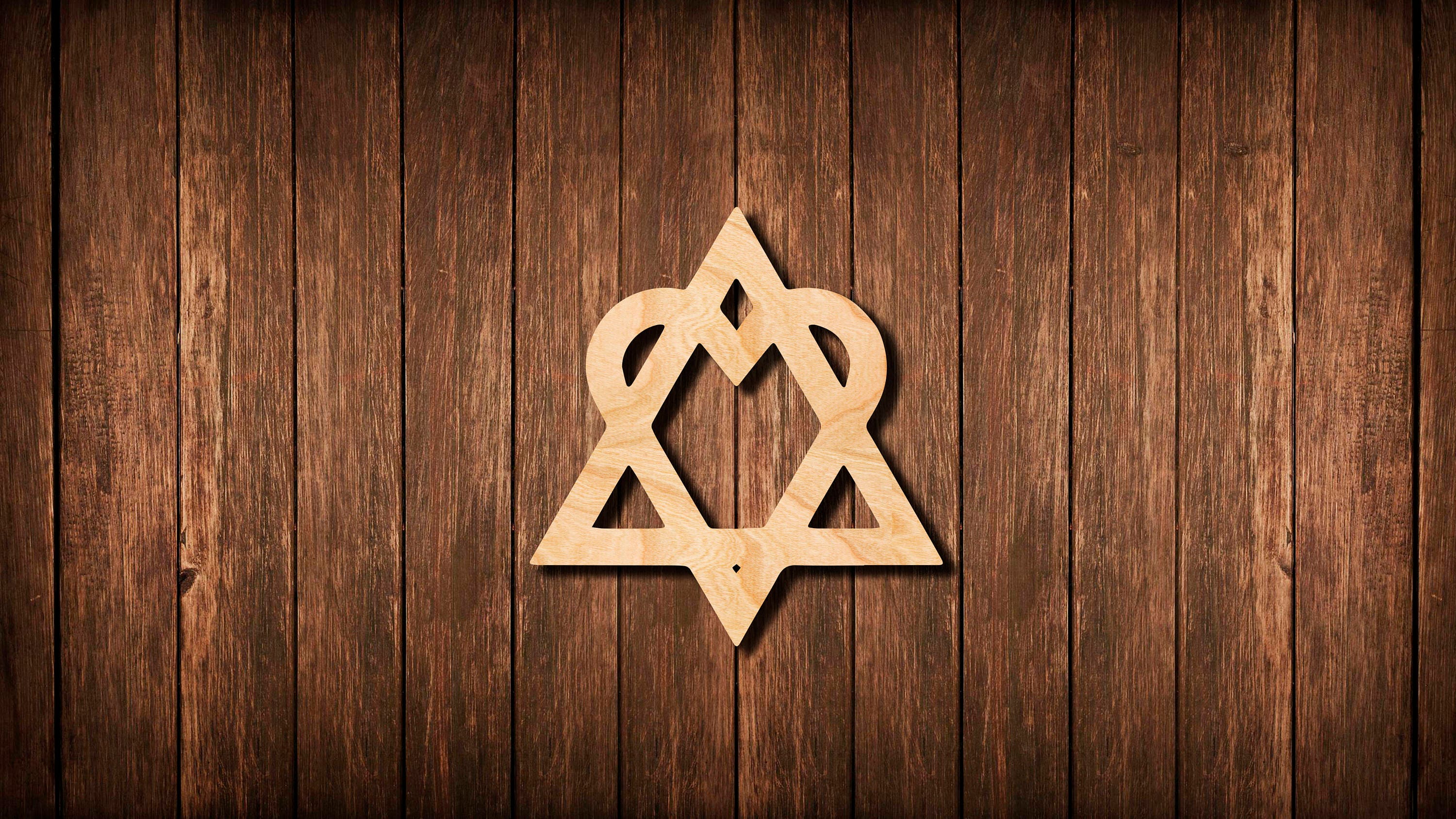 Adoption symbol wall sign / logo Wooden Cutout / Silhouette