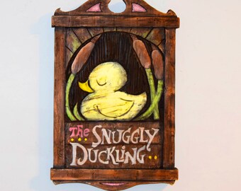 Tangled Party: Snuggly Duckling Pub Sign Digital File