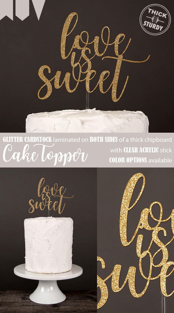 love is sweet cake topper sweet table cake topper bridal