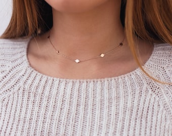 Silver coin necklace | Etsy