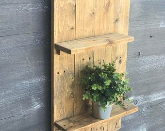 Rustic wood shelf | Etsy