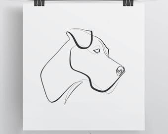 Great dane print | Etsy