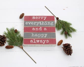 Holiday Sign Merry Everything Happy Always Chalkboard Art