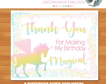 Unicorn table sign | Etsy