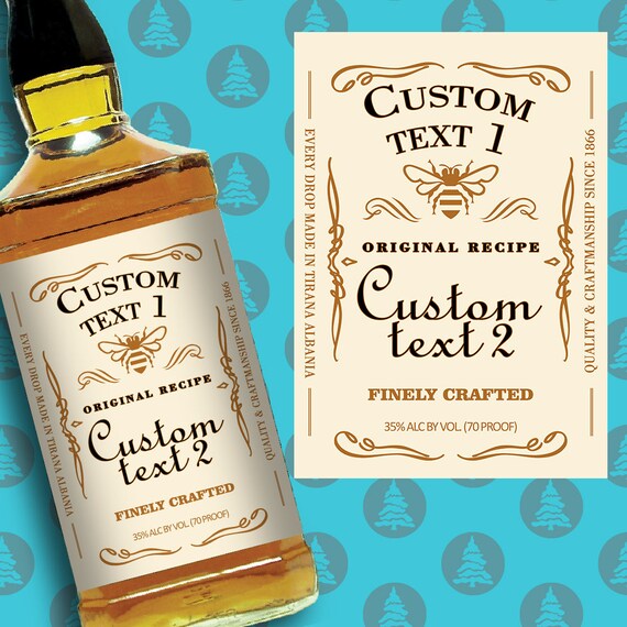 Custom Whiskey Label Personalised Custom Whiskey Label Liquor