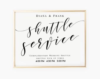 Shuttle service sign | Etsy