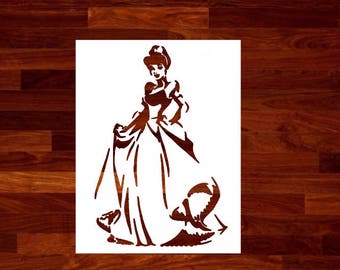 Cinderella stencil | Etsy