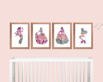 Princess watercolor | Etsy