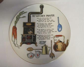 Kitchen prayer plate | Etsy