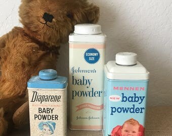 Baby powder tin | Etsy
