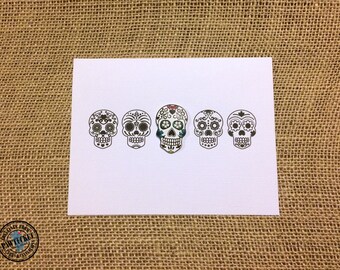 Day of the Dead Sugar Skulls coloring page dia de los muertos