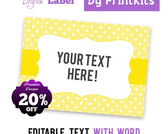 Printable labels | Etsy