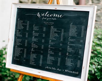 Seating chart frame | Etsy
