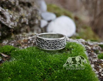 Norse Ringerike Dragon Viking Gold Ring Scandinavian Norse