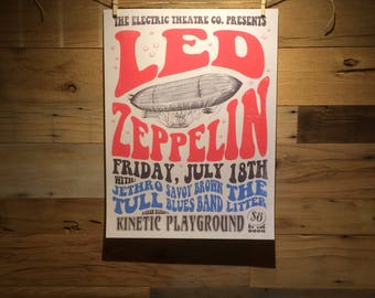 Led zeppelin poster | Etsy