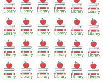 Library stickers | Etsy