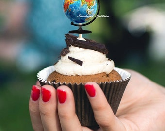 Globe cake topper | Etsy