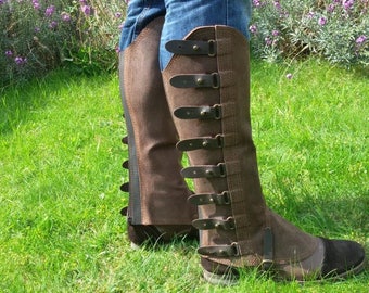 Leather gaiters | Etsy