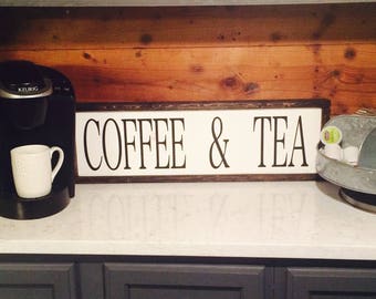 Coffee and tea sign | Etsy