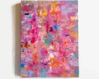 Pink abstract art | Etsy