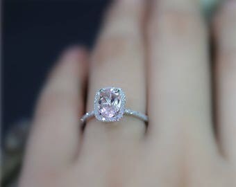 White gold morganite | Etsy