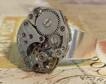 Watch movement ring | Etsy